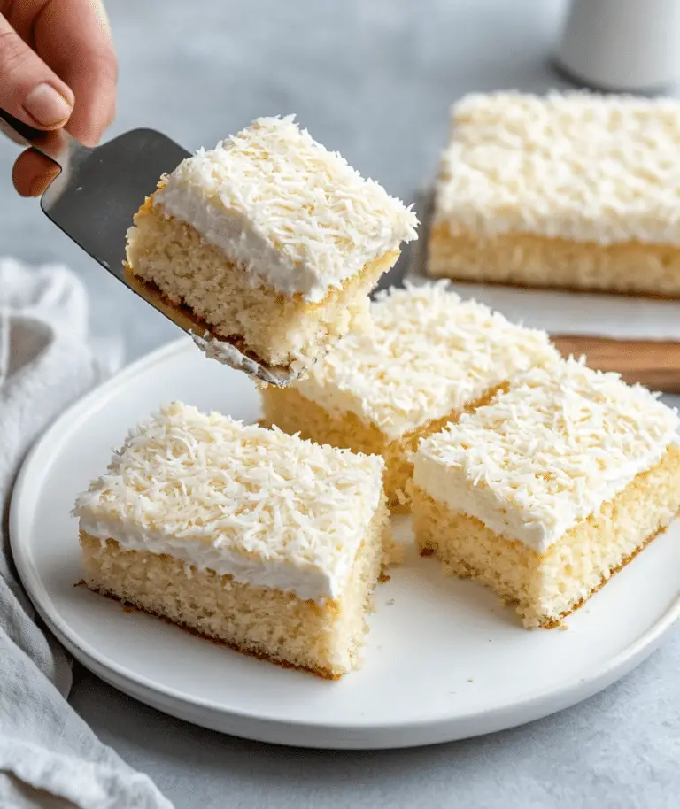 Sticky Coconut Cake Recipe - Eazy Dishes