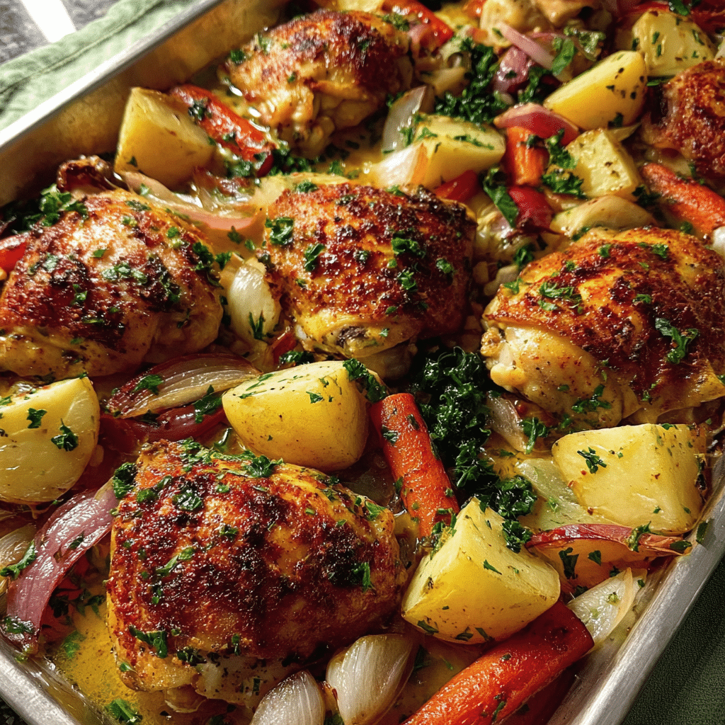 Easy Sheet Pan Chicken and Veggies Recipe - Eazy Dishes