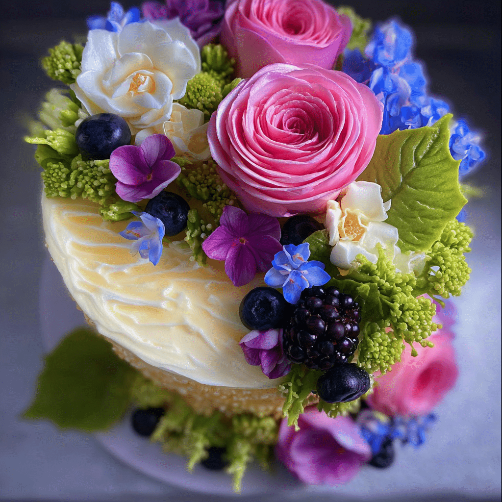 Garden Flower Cake - Eazy Dishes