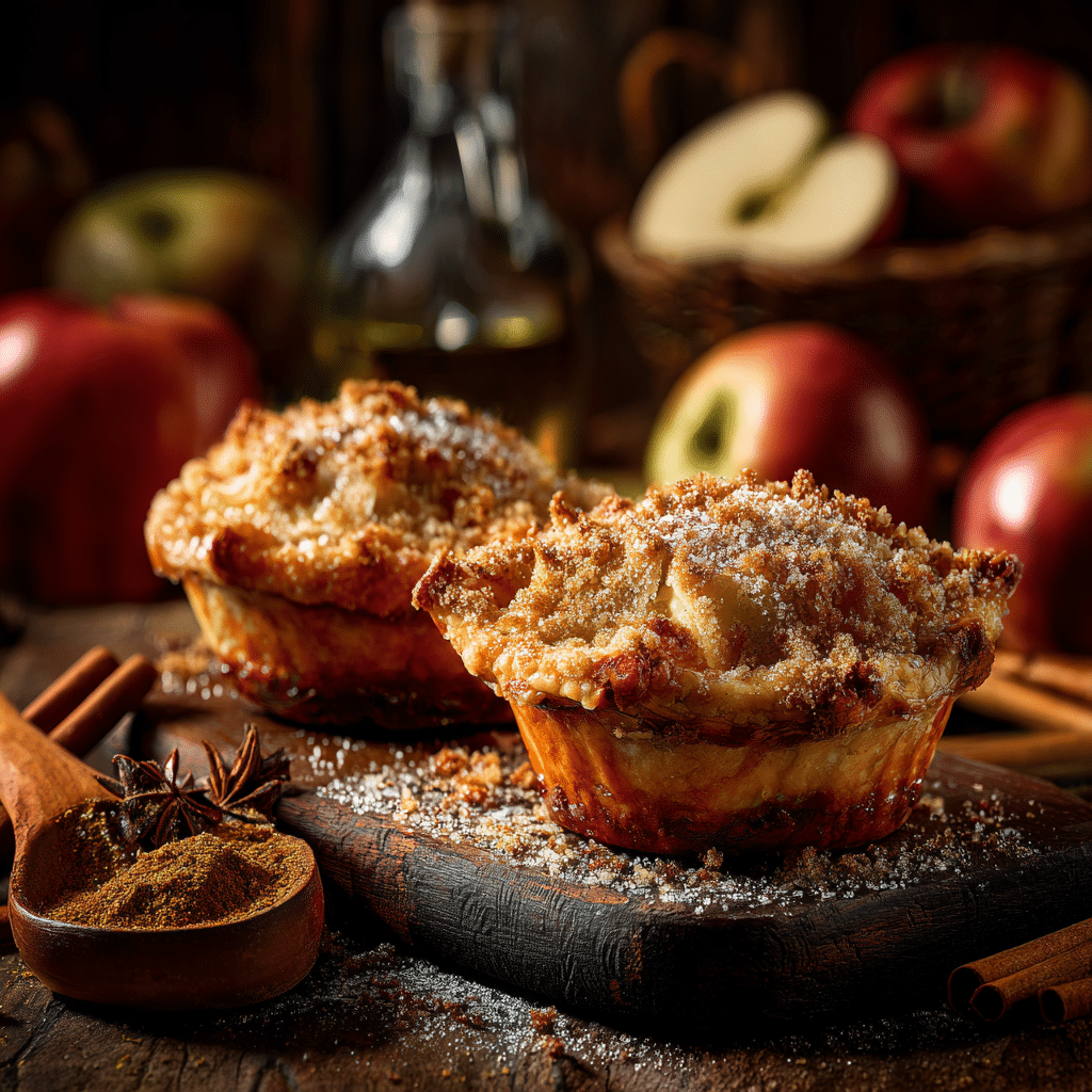 Mini Apple Pies with Cinnamon Sugar Crumble - Eazy Dishes