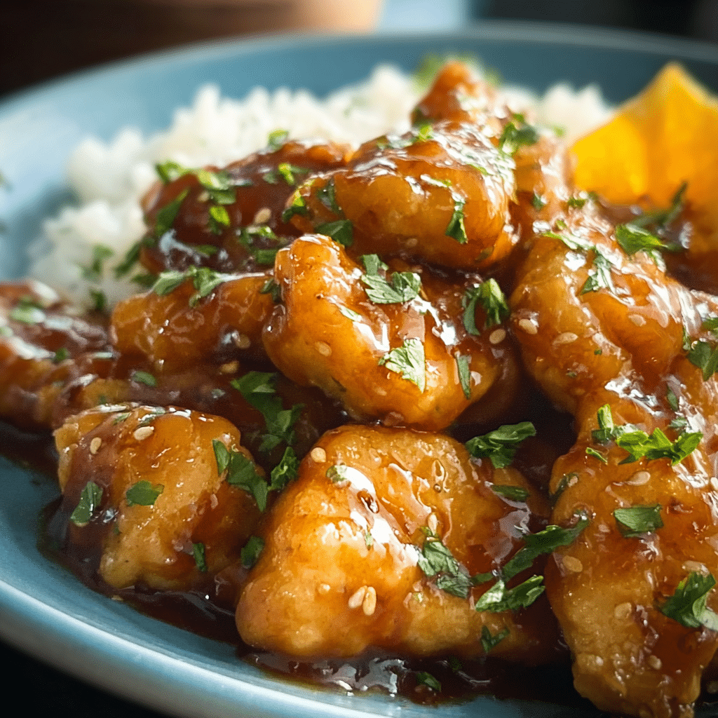 Orange Chicken with Tangy Sweet Sauce - Eazy Dishes