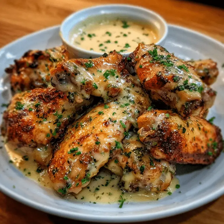 Decadent Alfredo-Style Chicken Wings - Eazy Dishes