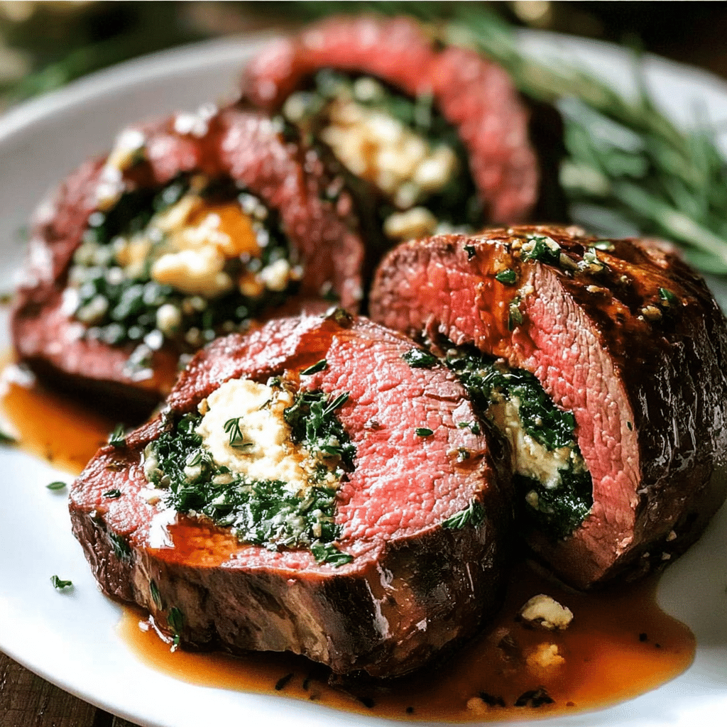 Quick Christmas Stuffed Beef Tenderloin - Eazy Dishes