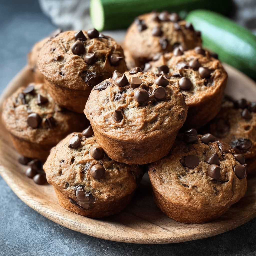 Chocolate Chip Zucchini Muffins - Eazy Dishes